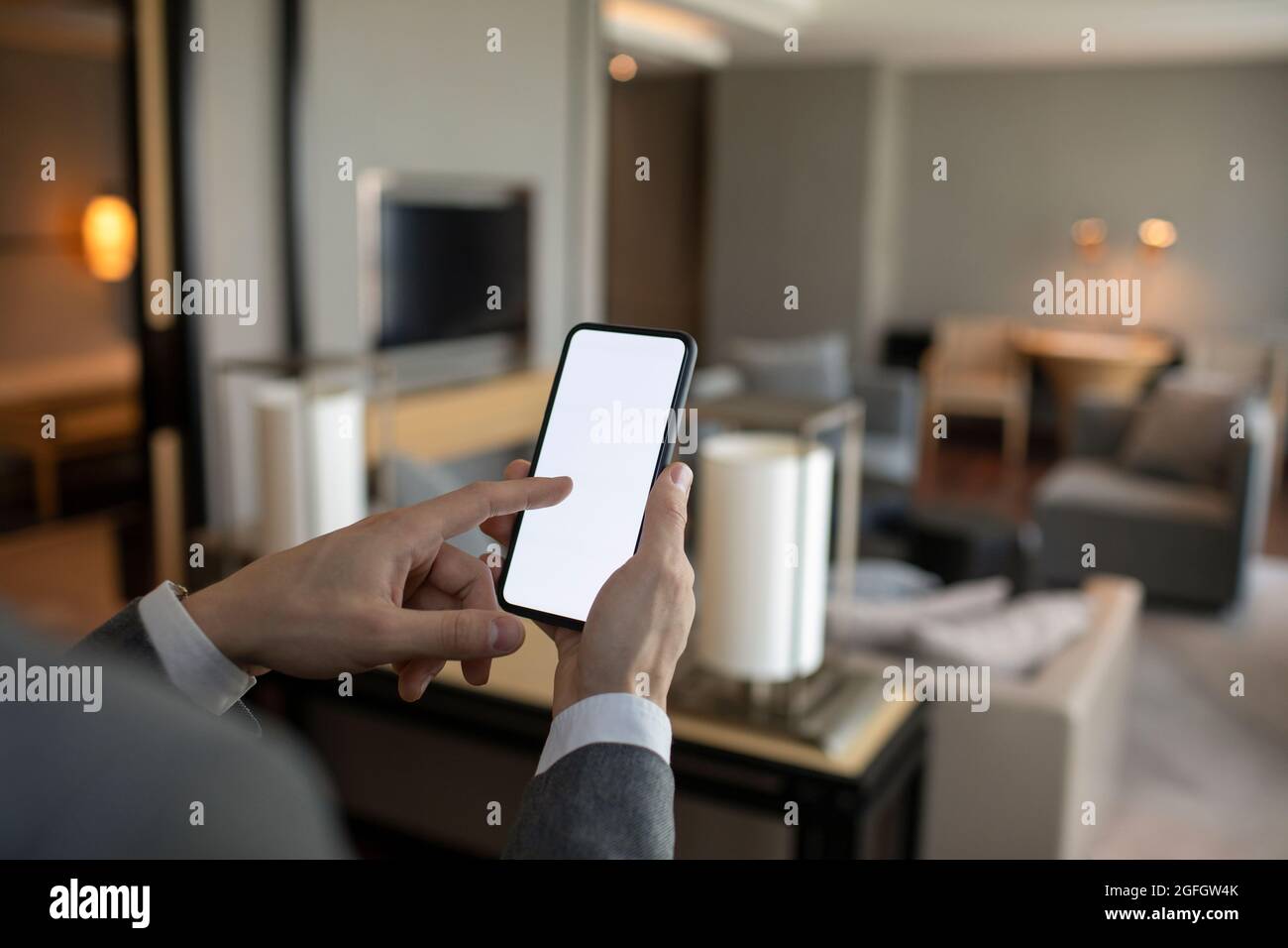 Young businessman and smart home Stock Photo - Alamy