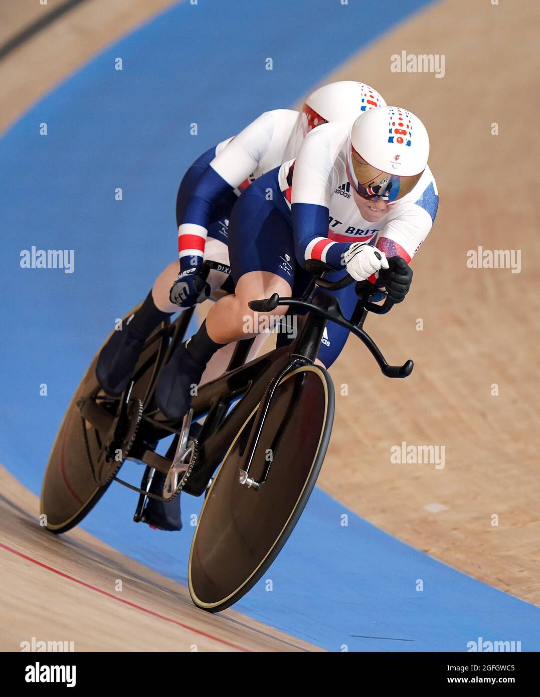 Great Britain's Aileen McGlynn and pilot Helen Scott compete in the ...