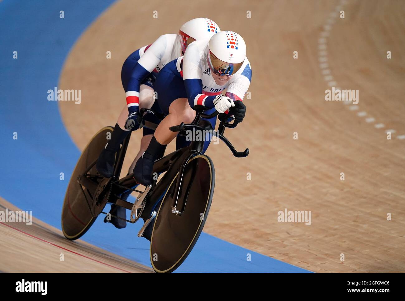Great Britain's Aileen McGlynn and pilot Helen Scott compete in the ...