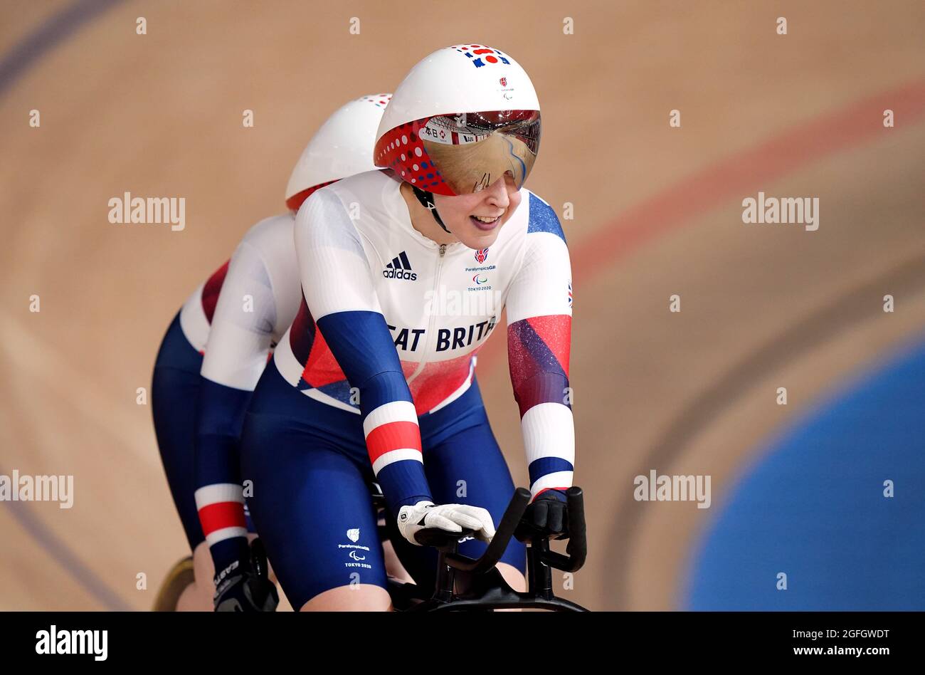 Great Britain's Aileen McGlynn and pilot Helen Scott compete in the ...