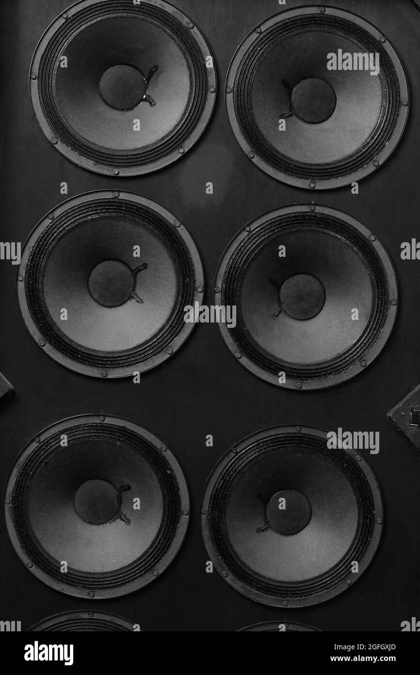 Audio system background Stock Photo - Alamy