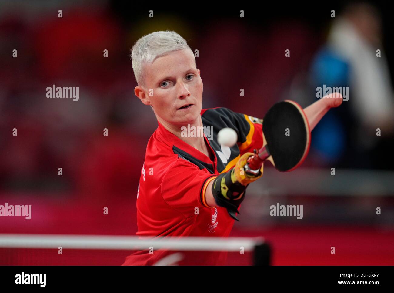 August 26, 2021:Stephanie Grebe from Germany during table tennis at the ...