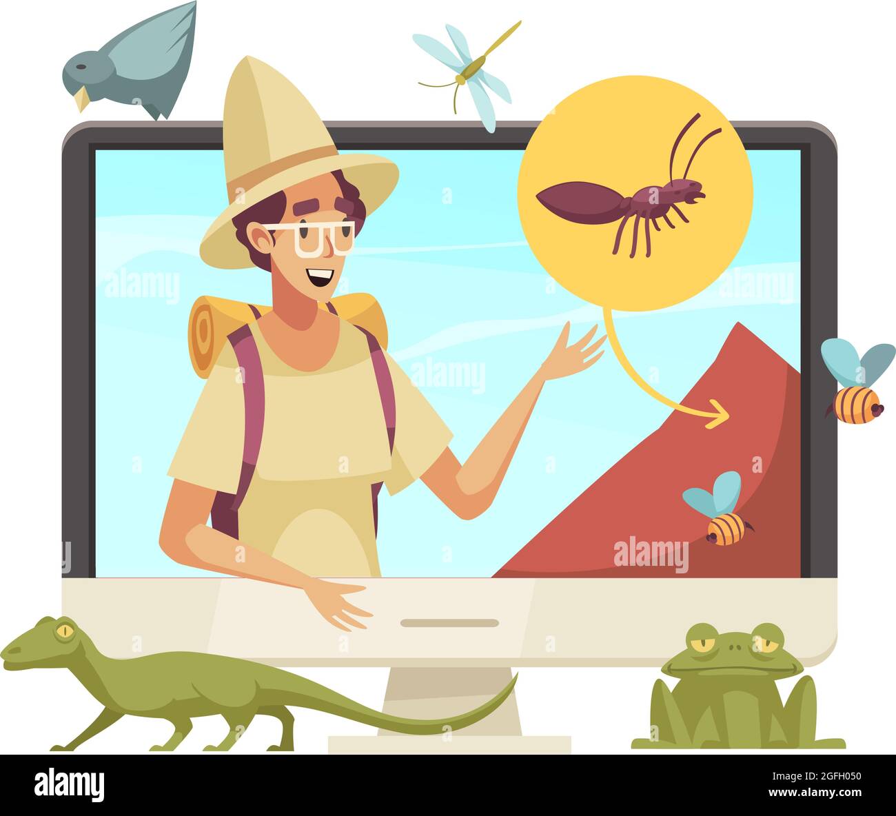 Cartoon Animals Talking Stock Vector Images - Alamy