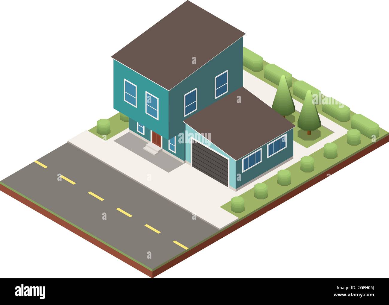 Isometric Garage Icon Building City High Resolution Stock Photography ...
