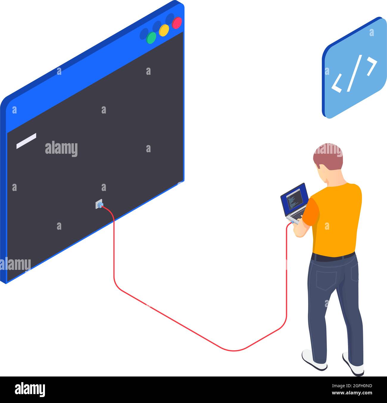 Coding Emblem Stock Vector Images - Alamy