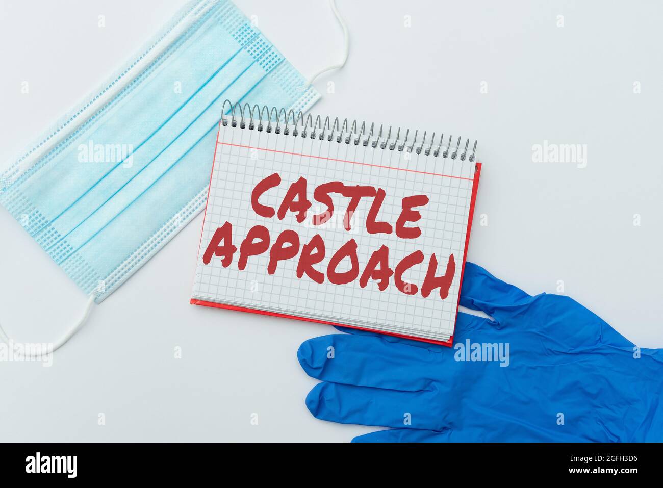 Text sign showing Castle Approach. Internet Concept Fortified place built by nobles Home for ...