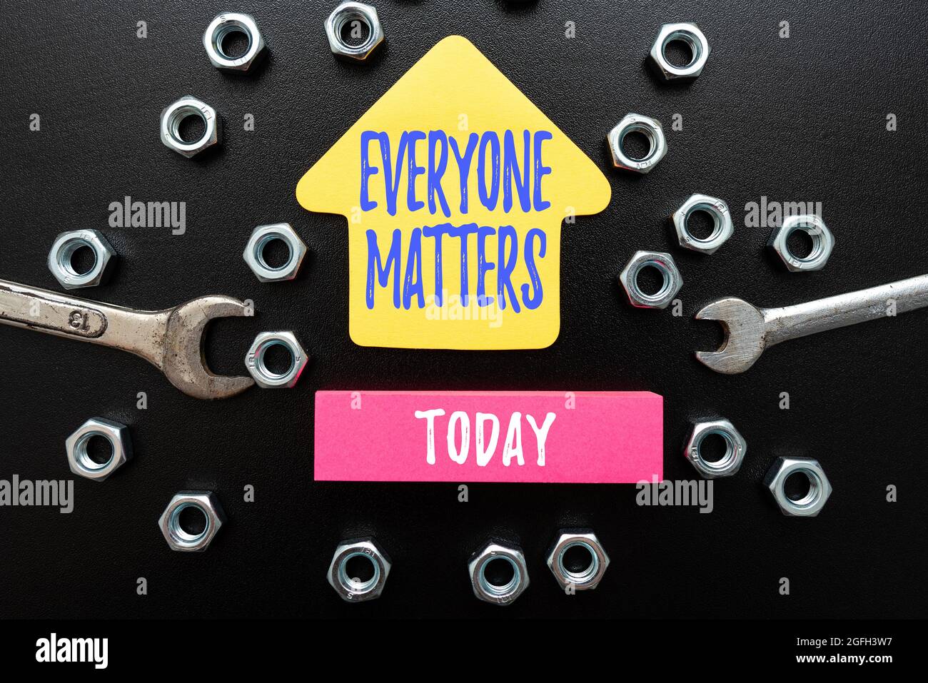 Sign displaying Everyone Matters. Concept meaning everything that ...