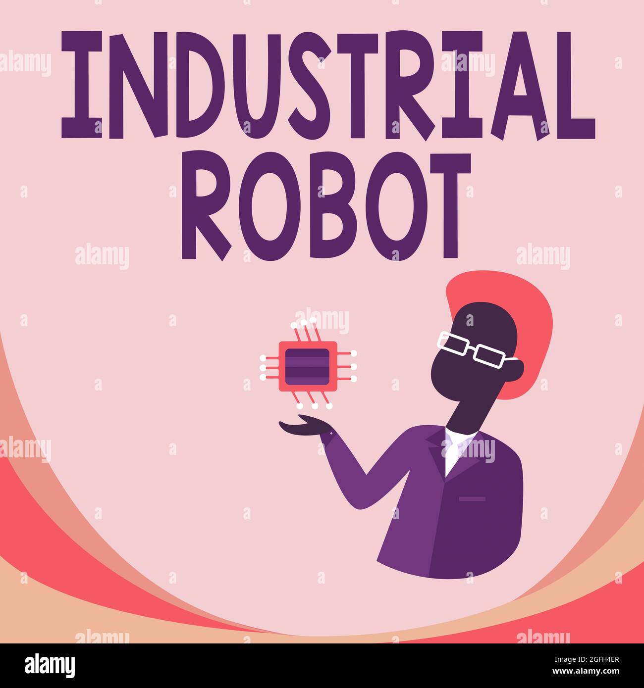 Text caption presenting Industrial Robot. Business idea robotic ...