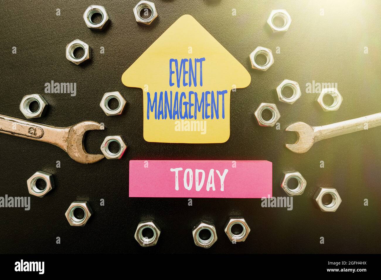 Handwriting text Event Management. Word for job of planning and ...