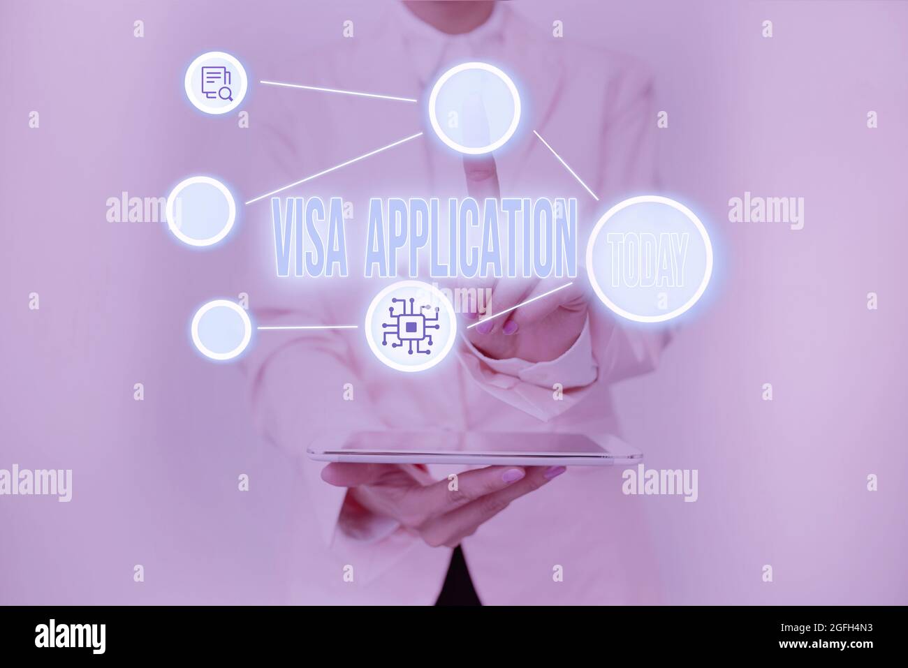 Conceptual display Visa Application. Business approach an process of ...