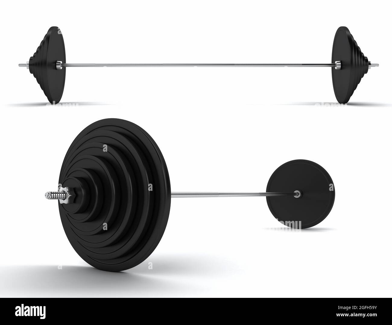Image of a large heavy metal barbell Stock Photo - Alamy