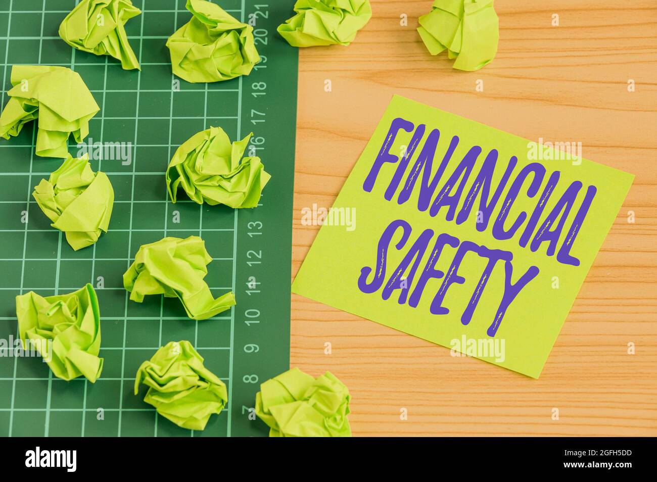 Conceptual caption Financial Safety. Business idea enough money saved ...