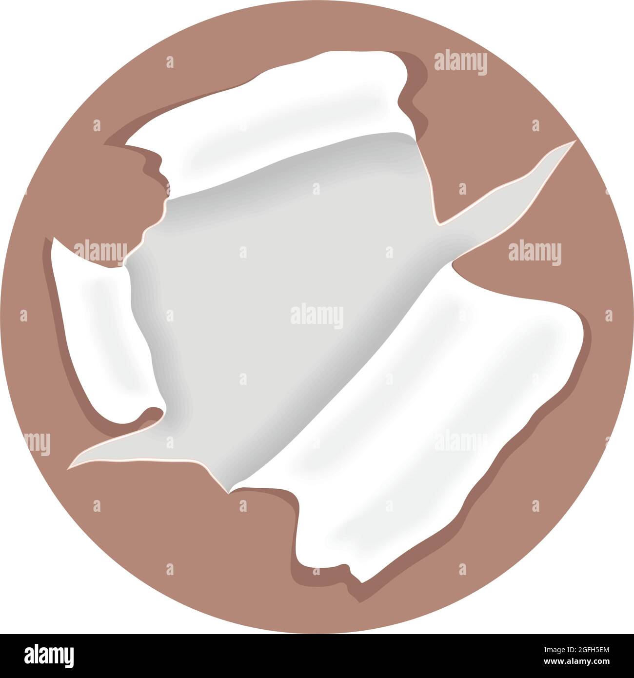 paper ripped in circular frame Stock Vector Image & Art - Alamy