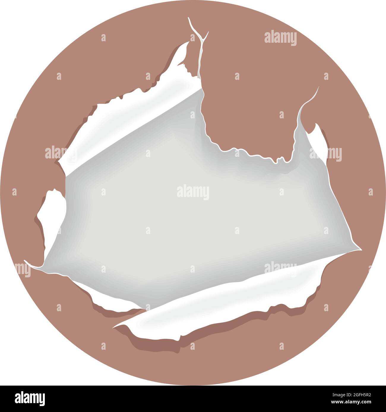 Cut round hole in white Cut Out Stock Images & Pictures - Alamy