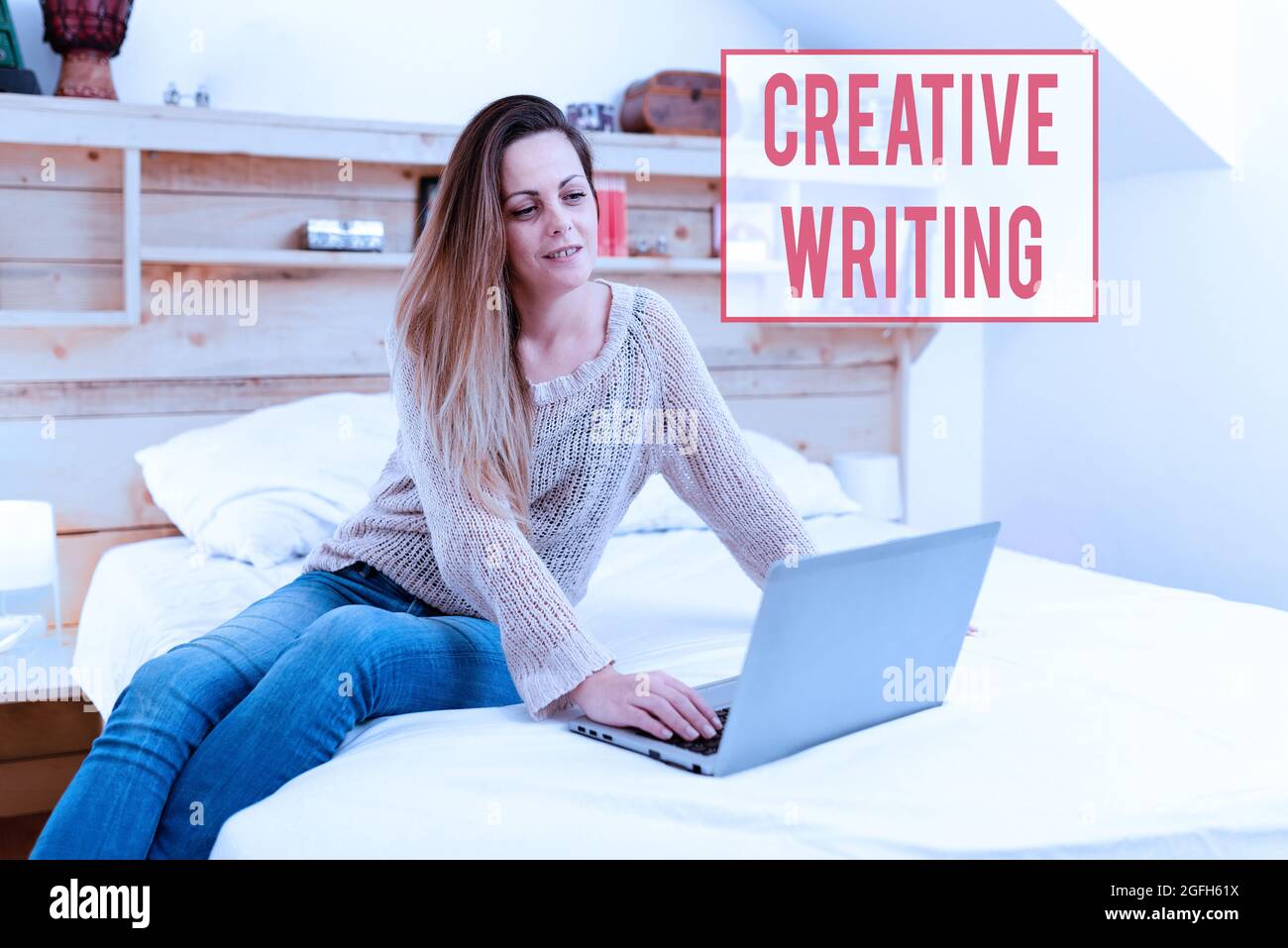 Inspiration showing sign Creative Writing. Business concept fiction or ...