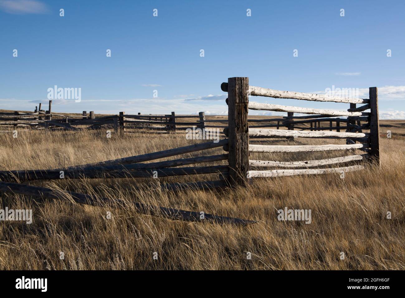 Fallen fence rails and leaning posts show the ravages of time on this ...