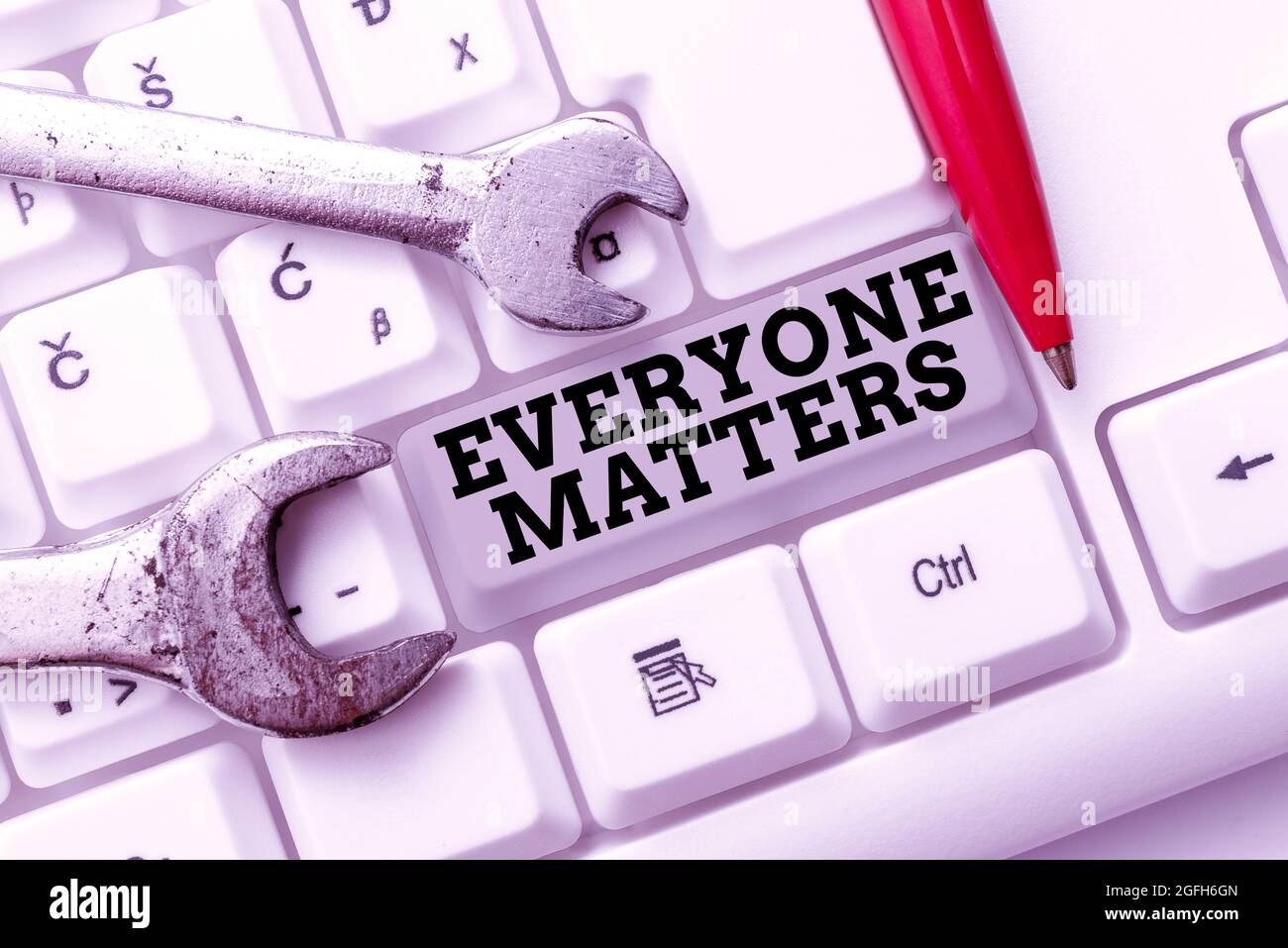 Hand writing sign Everyone Matters. Word Written on everything that ...