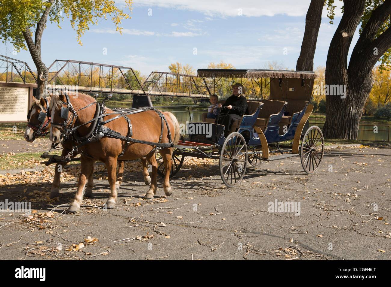 Carriage rides along the levee and through town are available in a ...