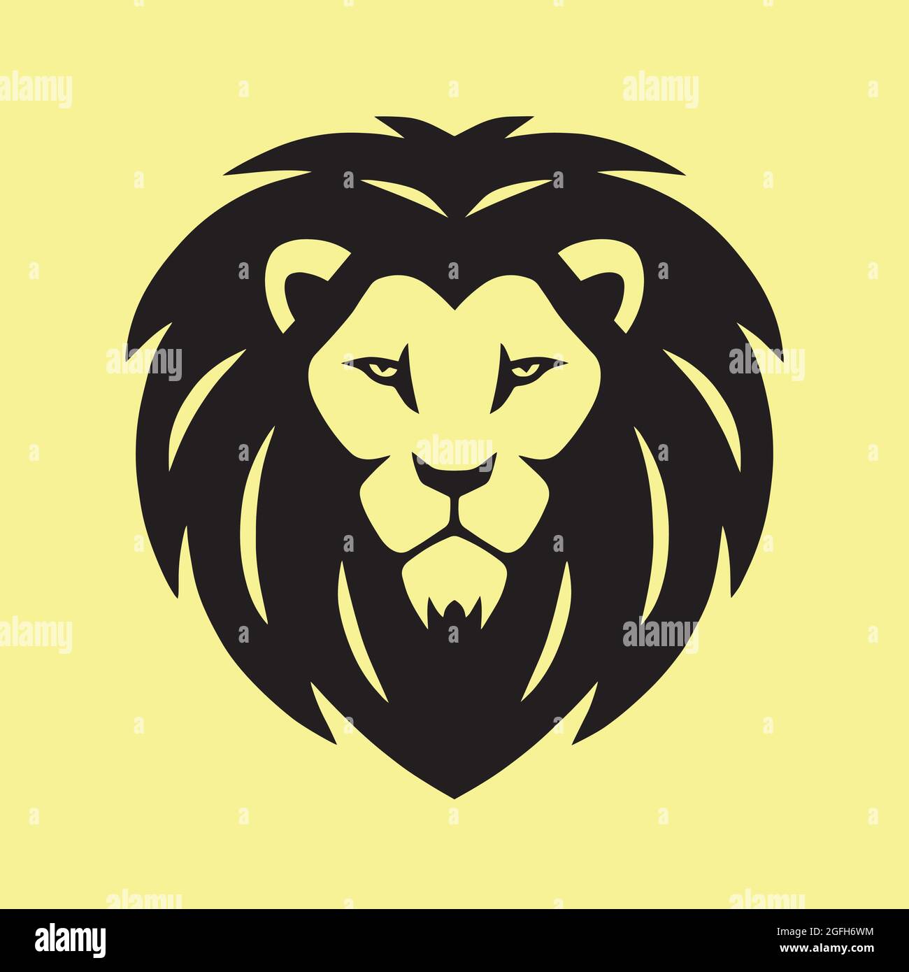 Wild Lion Vector Icon Logo Stock Vector Image & Art - Alamy