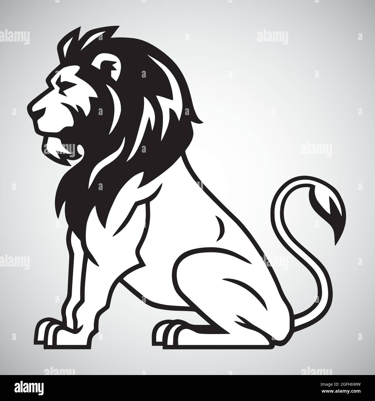 Lion Vector Sitting Cartoon Stock Vector Image & Art - Alamy