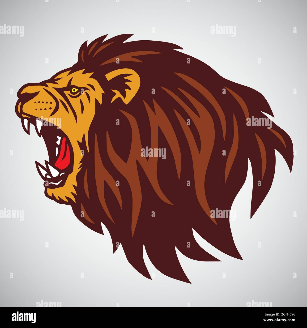 Wild Angry Lion Head Vector Stock Vector Image & Art - Alamy
