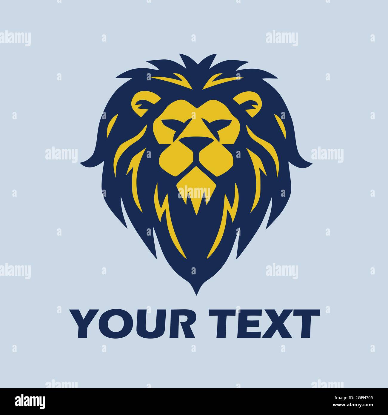 Lion Logo Vector Template Blue Yellow Stock Vector Image & Art - Alamy