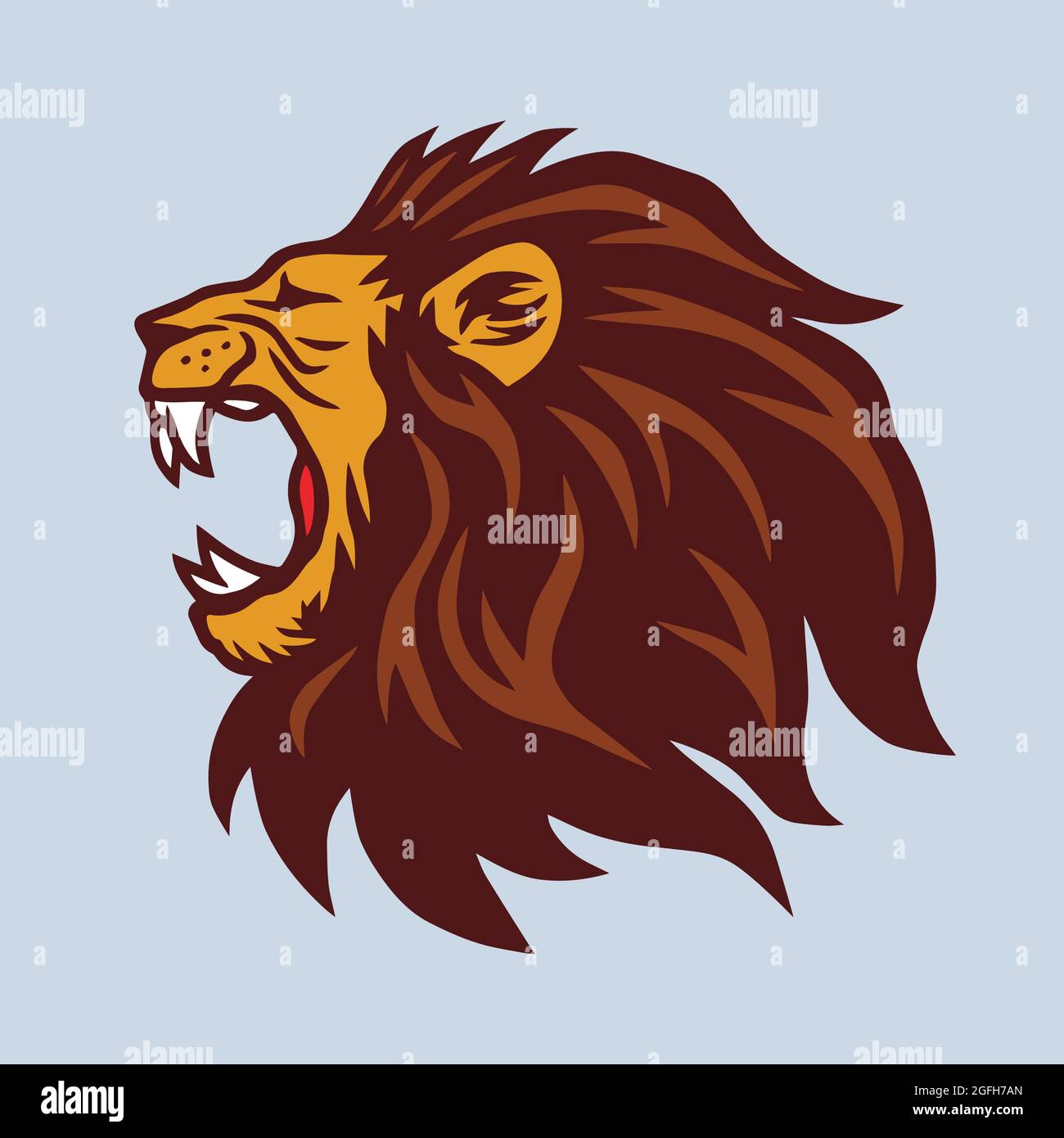 Angry Lion Mascot Vector Logo Stock Vector Image & Art - Alamy