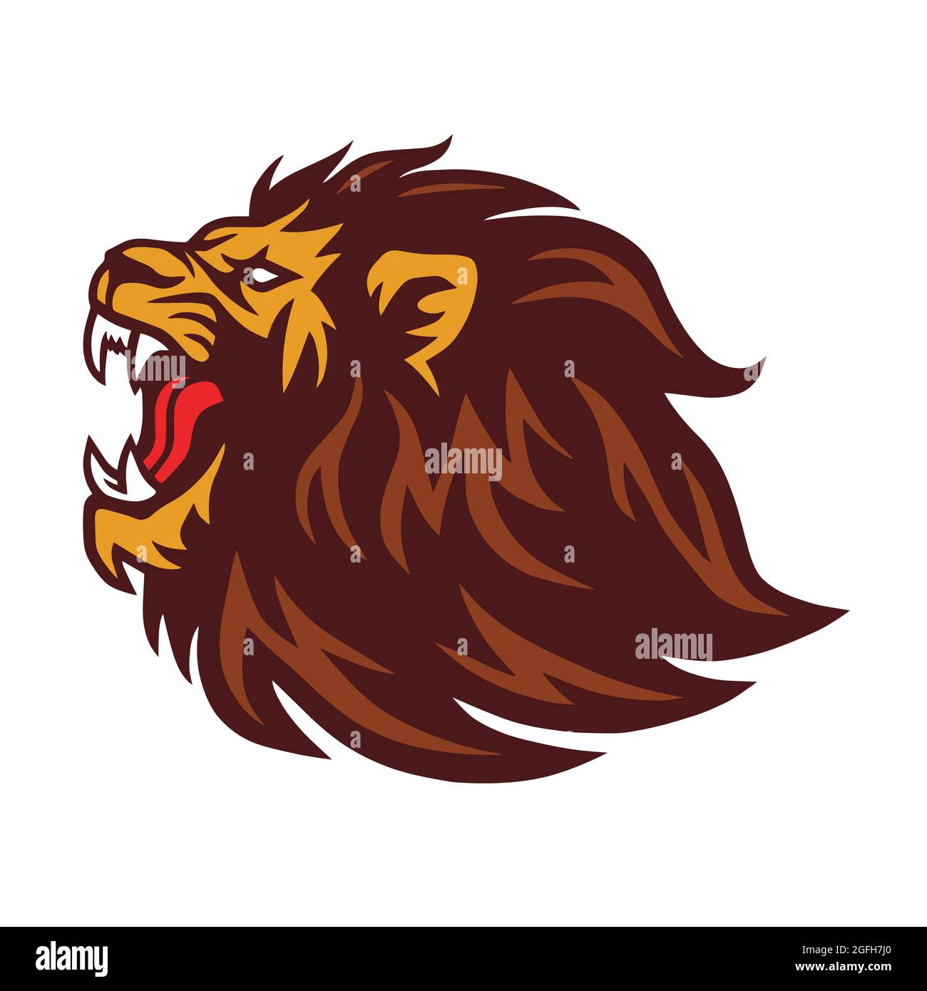 Lion Roaring Logo Mascot Stock Vector Image & Art - Alamy