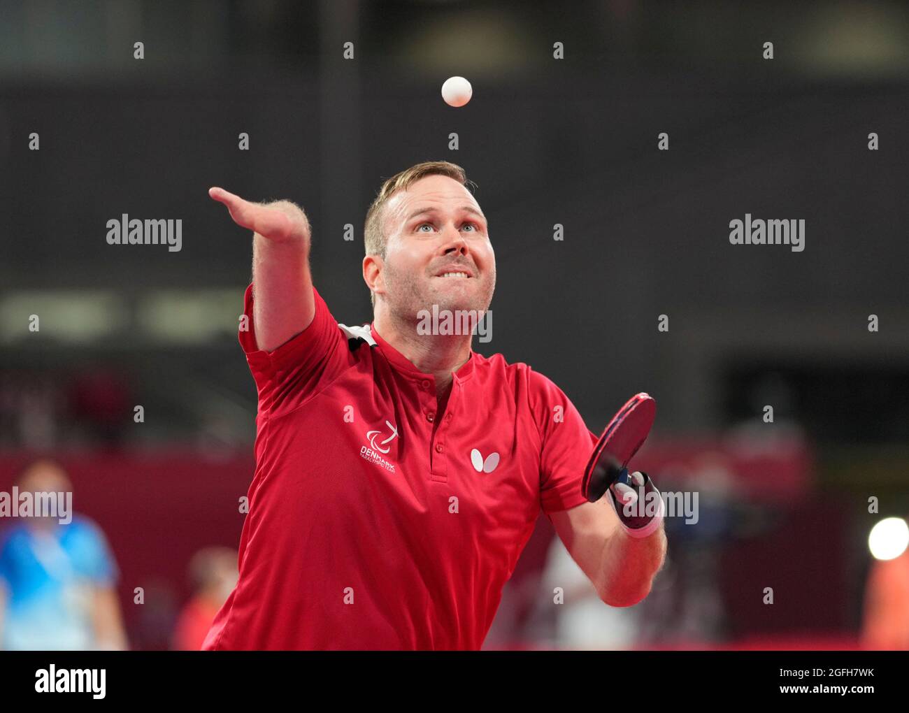 August 26, 2021:Peter Rosenmeier from Denmark during table tennis at ...