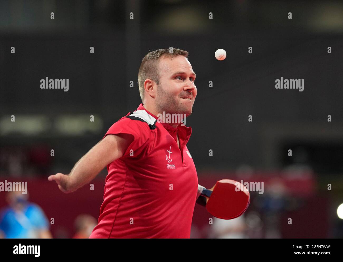 August 26, 2021:Peter Rosenmeier from Denmark during table tennis at ...
