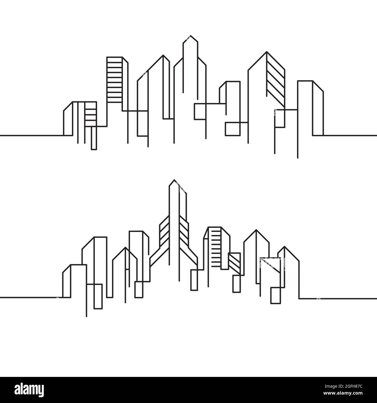 City Building Line art Vector icon design illustration Template Stock ...