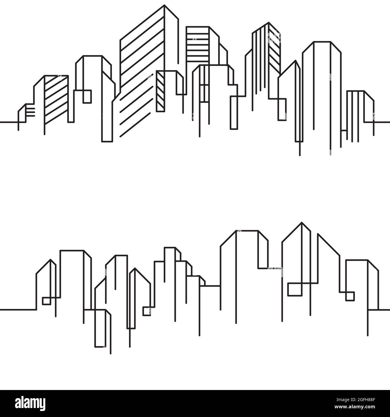 City Building Line art Vector icon design illustration Template Stock ...