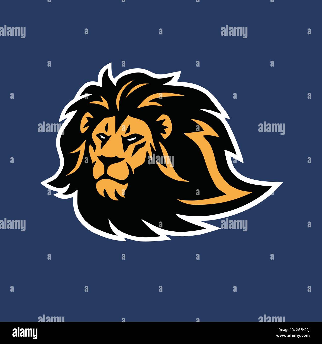Lion Head Logo Template Design Stock Vector Image & Art - Alamy