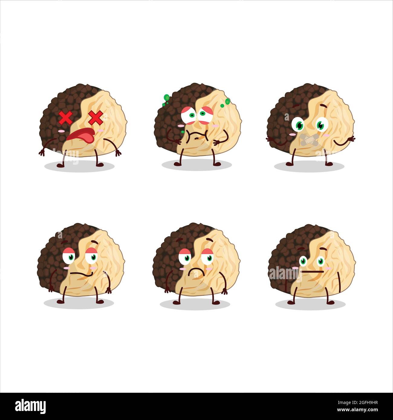 Truffle cartoon in character with nope expression. Vector illustration ...