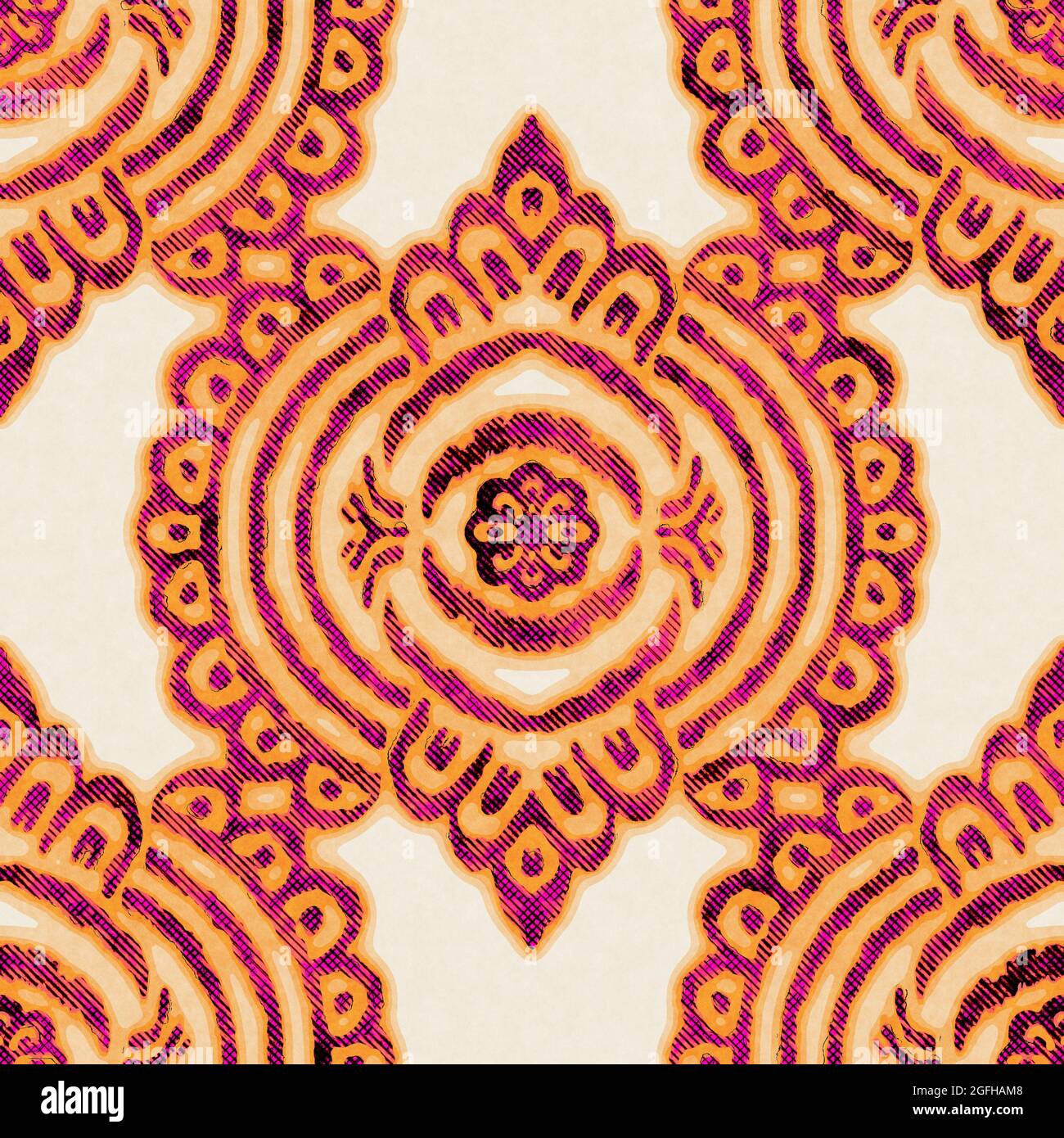 Seamless bright vivid pink and yellow pattern swatch for print Stock ...