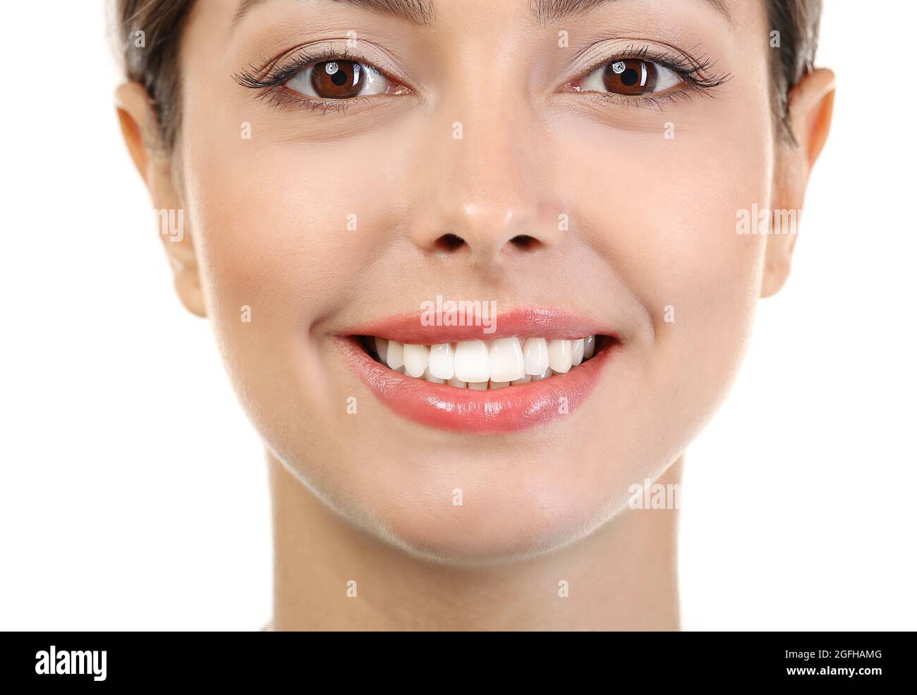 Beautiful female smile with healthy teeth Stock Photo - Alamy