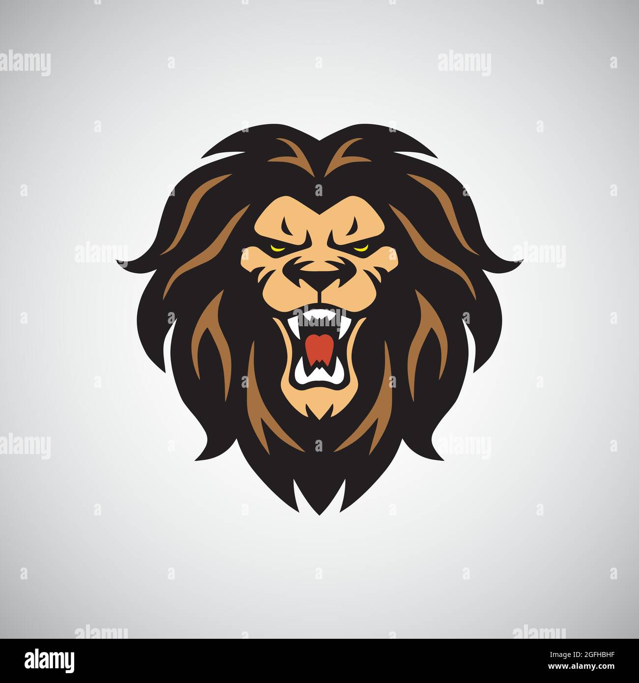 Lion Head Roaring Logo Set Collection Vector Design