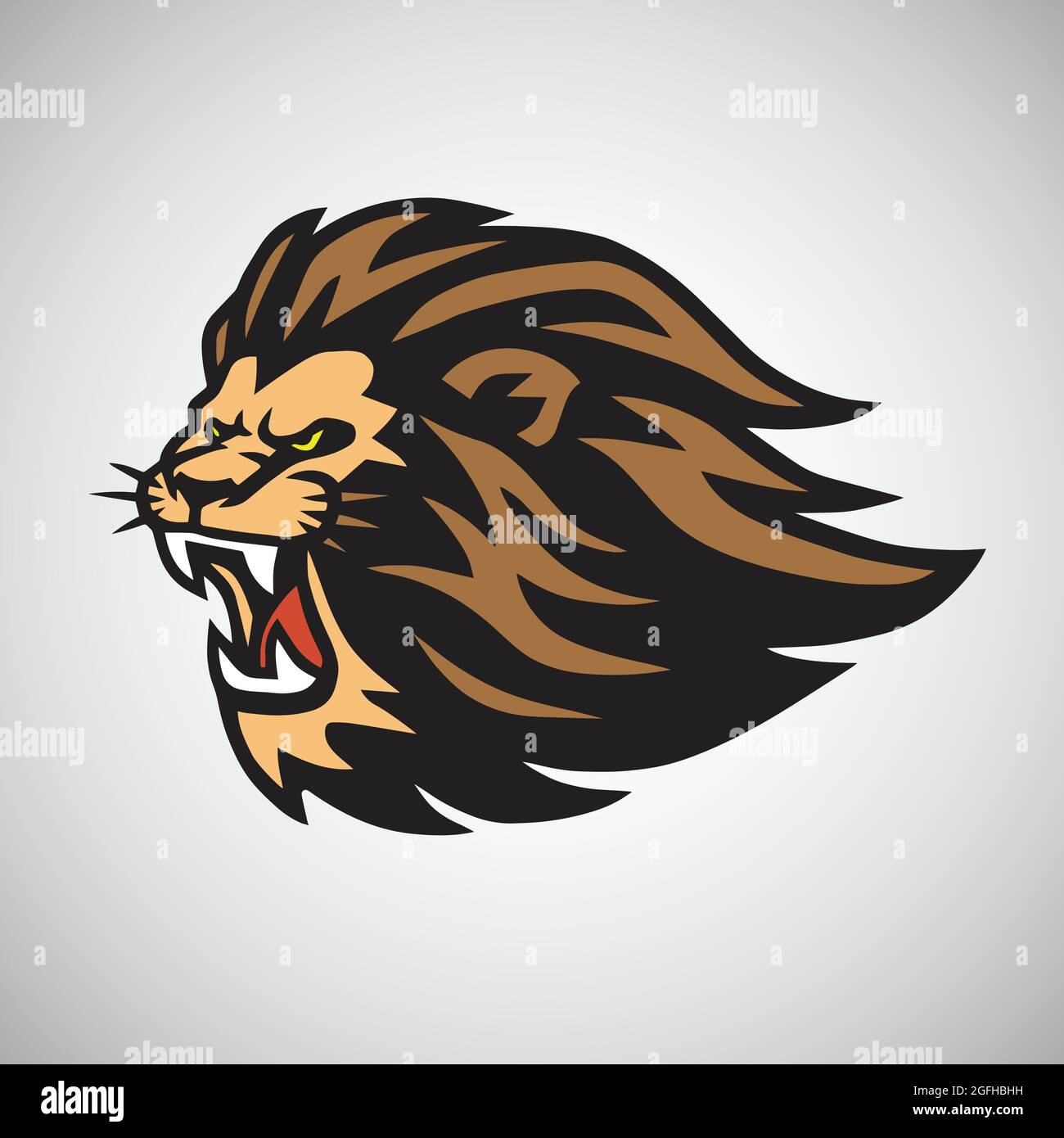 Retro Lion Logo Design Stock Vector Image & Art - Alamy