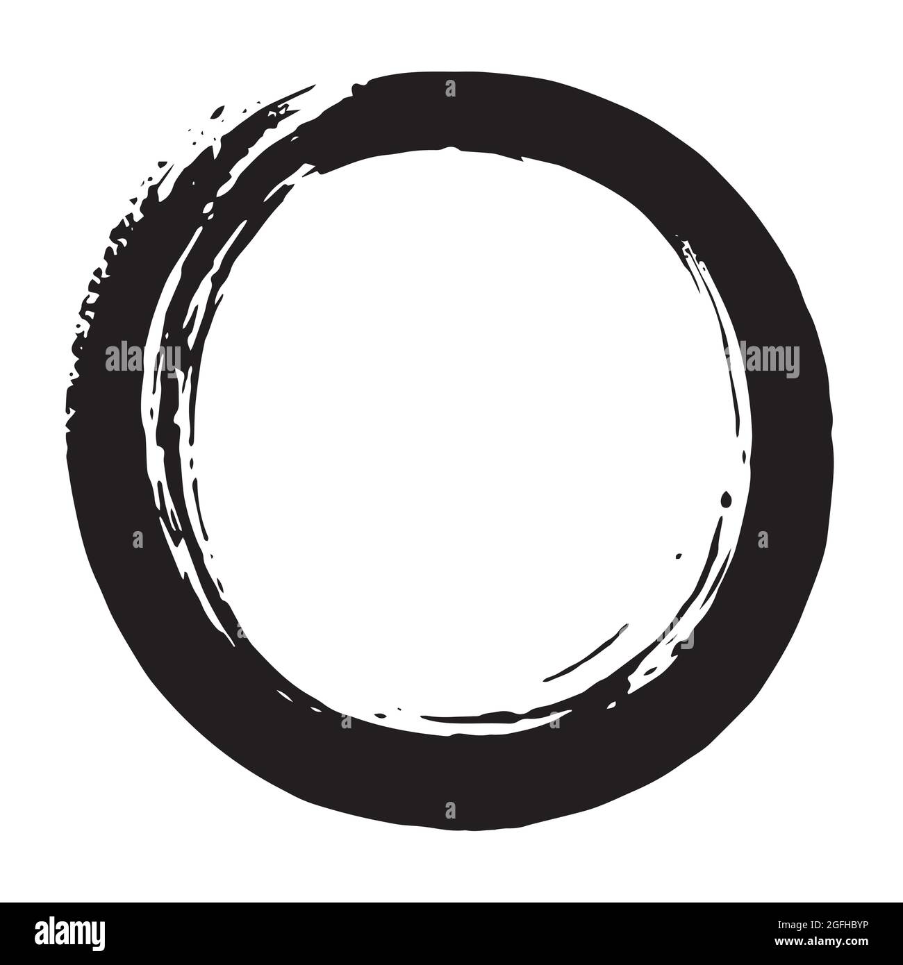 Enso Japanese Zen Circle Brush Vector Illustration Ink Vector Stock ...