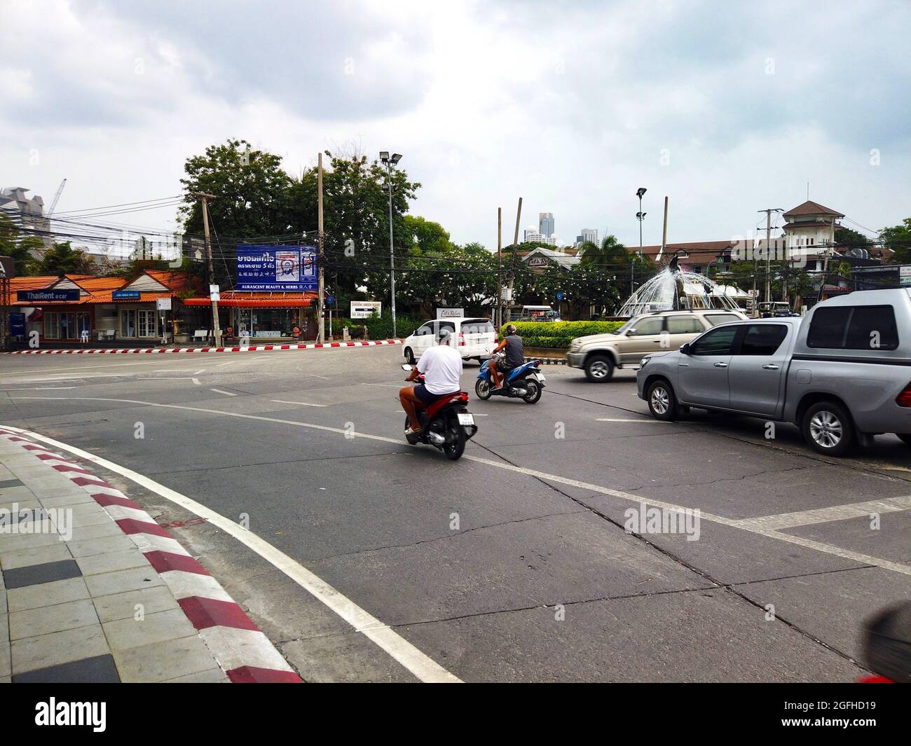 Dolphin Circle landmark North Central Pattaya Thailand Stock Photo - Alamy