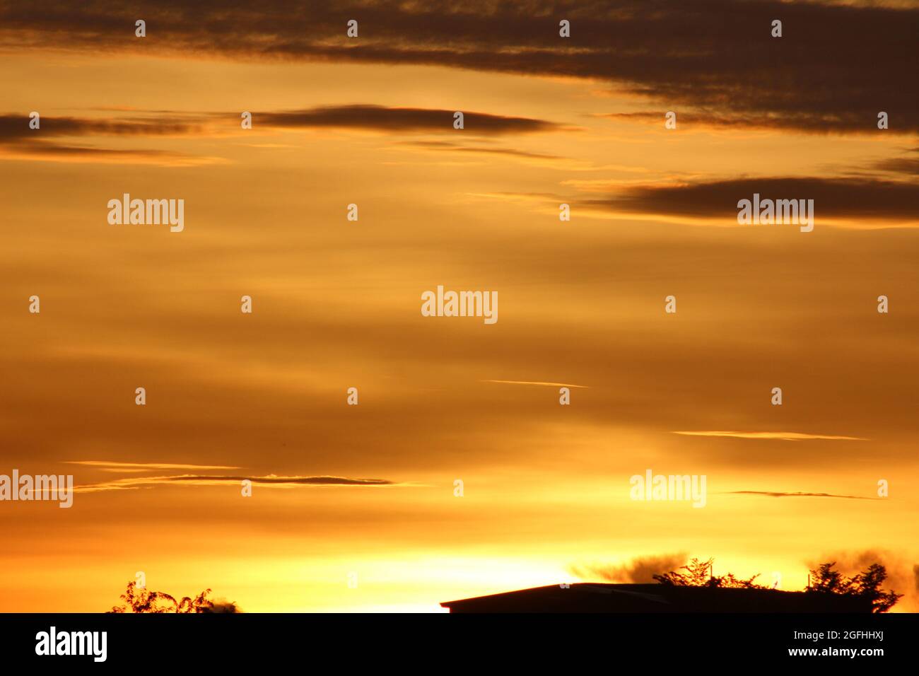 The sky speaks in a thousand colors. A very peaceful sunset that ends ...