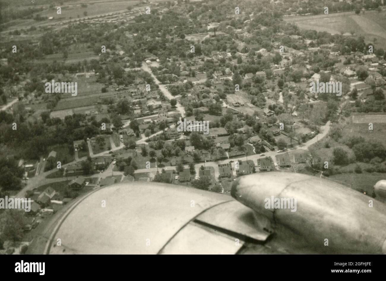 Partial aerial view of Louisville, Kentucky USA 1950s Stock Photo - Alamy