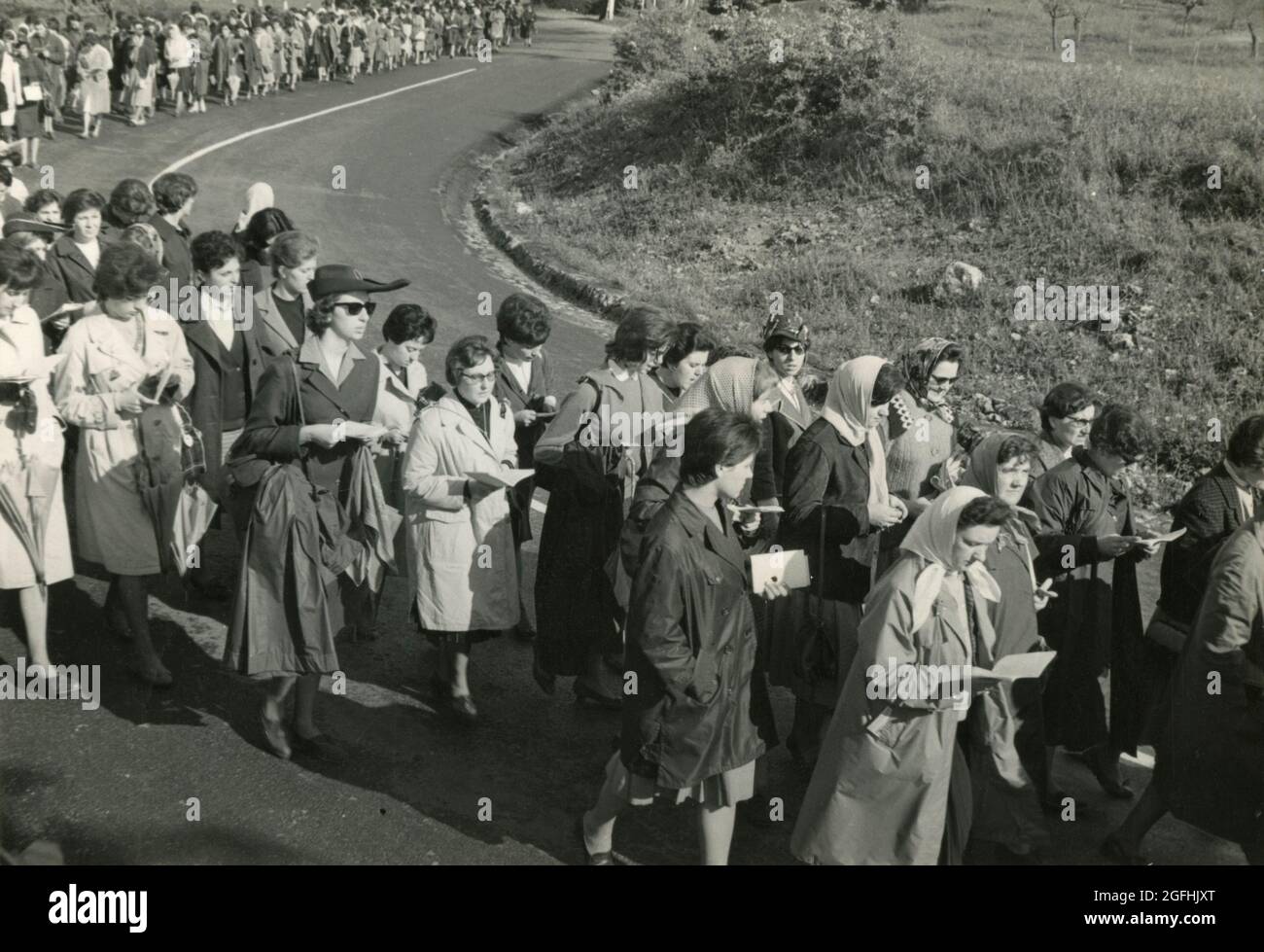 People walking at the University March of Faith Florence-Siena, Italy ...