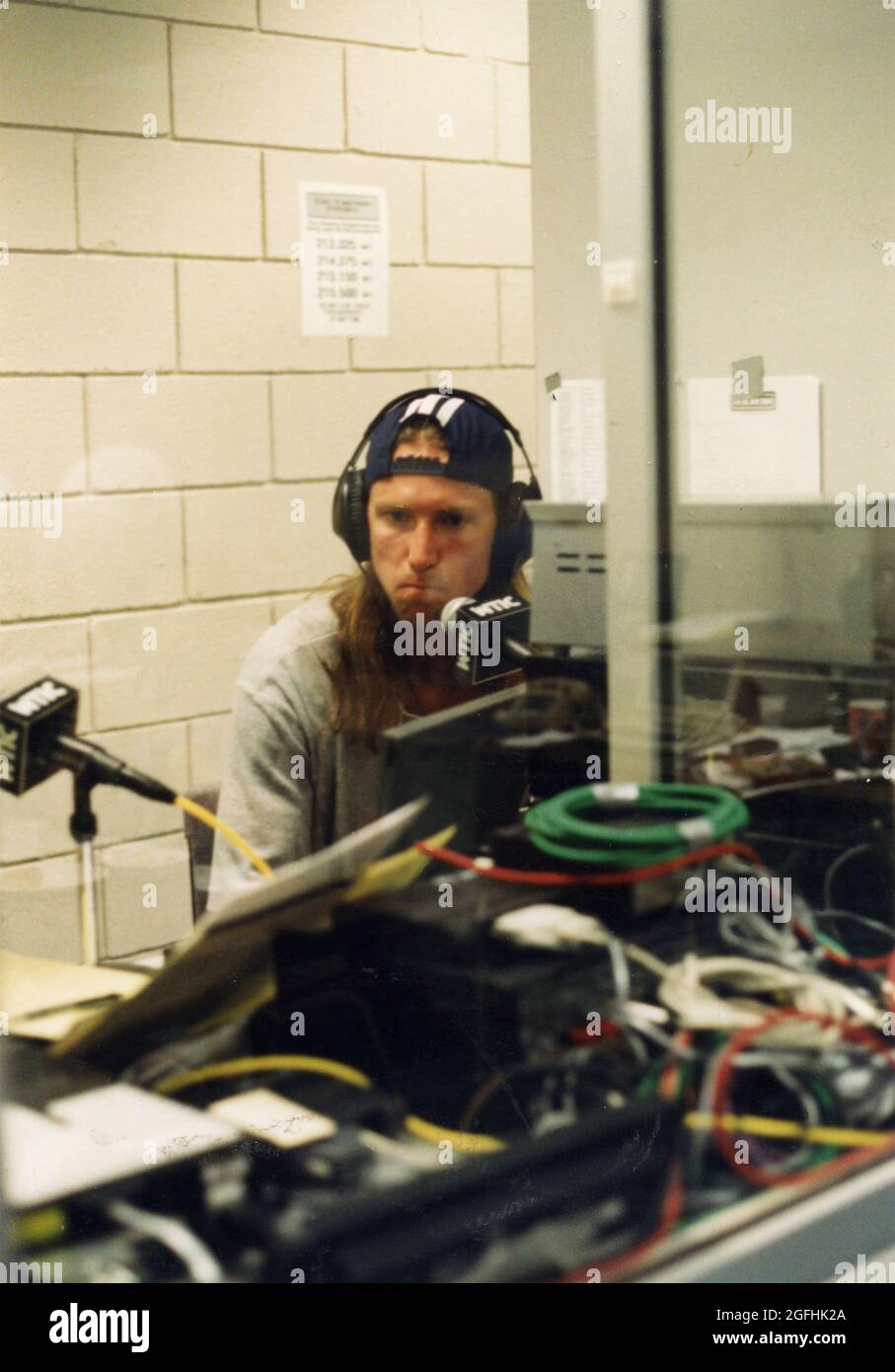 American tennis player Luke Jensen at an interview, 1990s Stock Photo ...