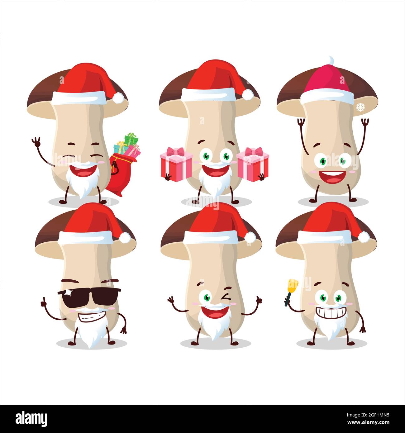 Cartoon character of porcini with various circus shows. Vector ...