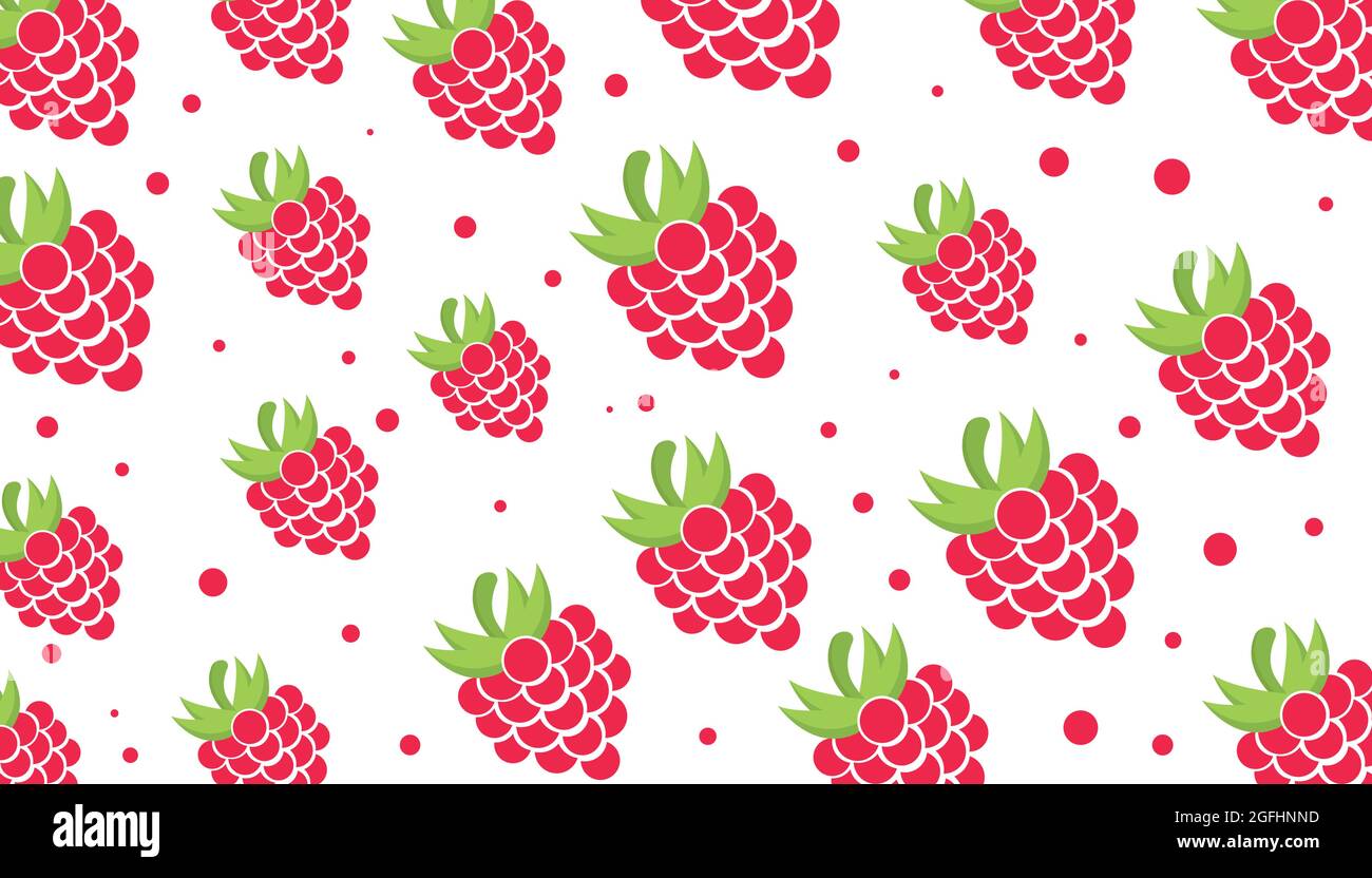 raspberry seamless pattern, raspberry background. vector illustration isolated design Stock ...