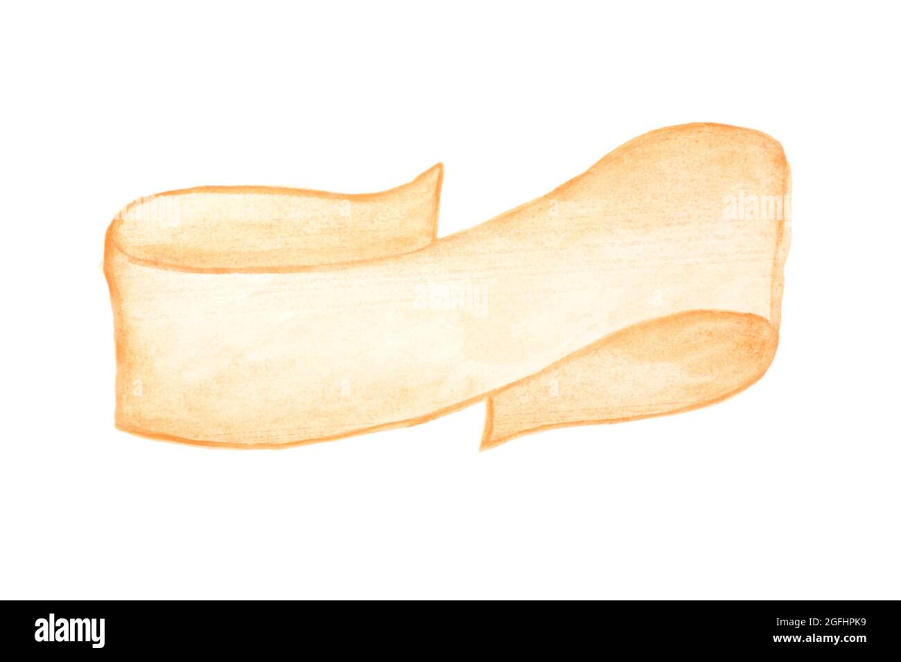 Hand painted ribbon, isolated on white Stock Photo - Alamy