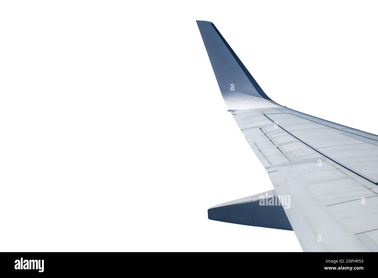 airplane wing on white background Stock Photo - Alamy