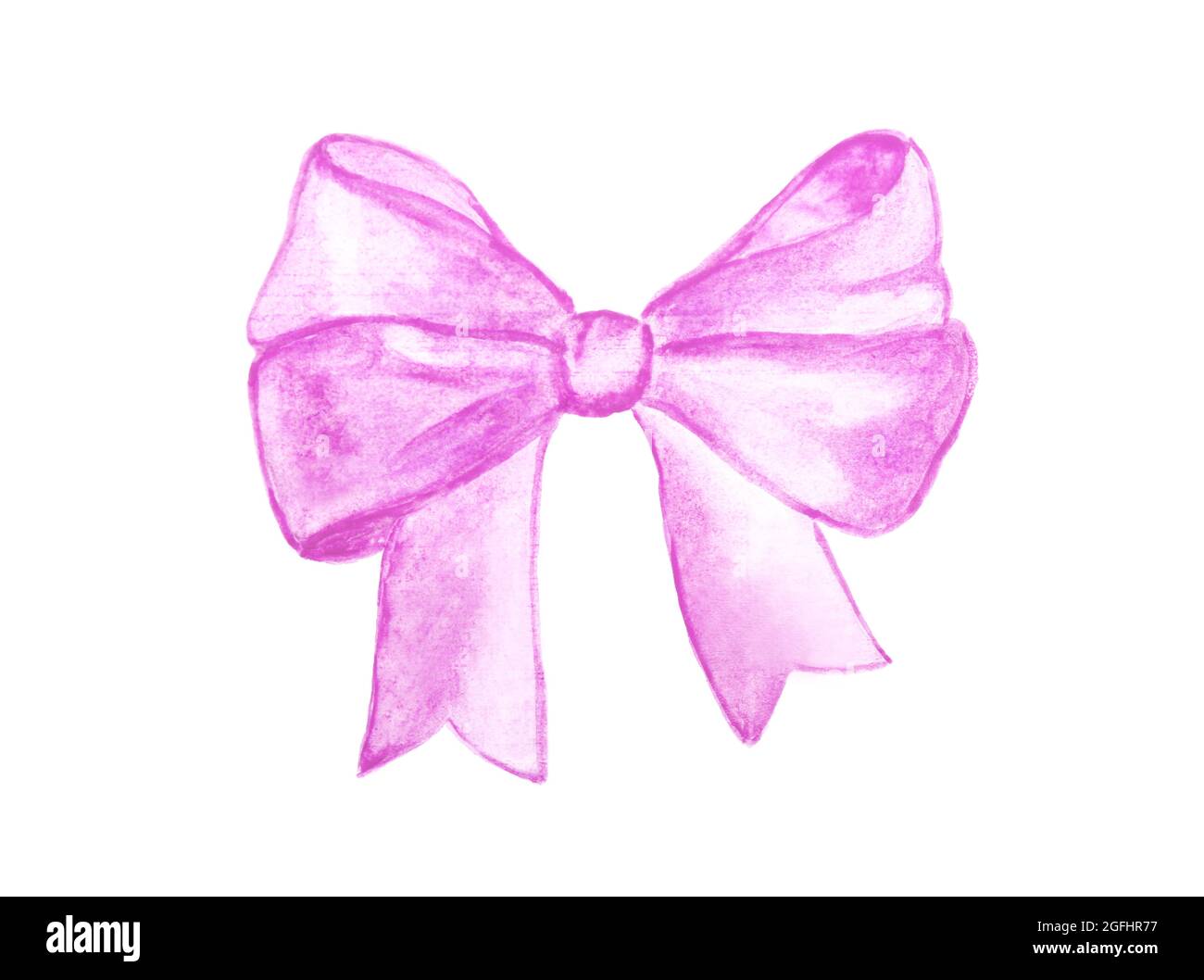 Hand painted bow on white background Stock Photo - Alamy
