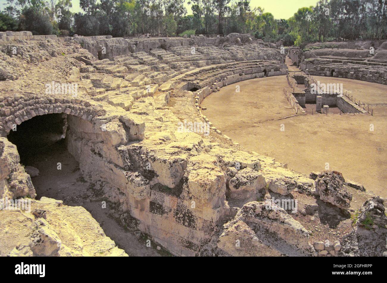 Roman amphitheatre of Syracuse Stock Photo - Alamy